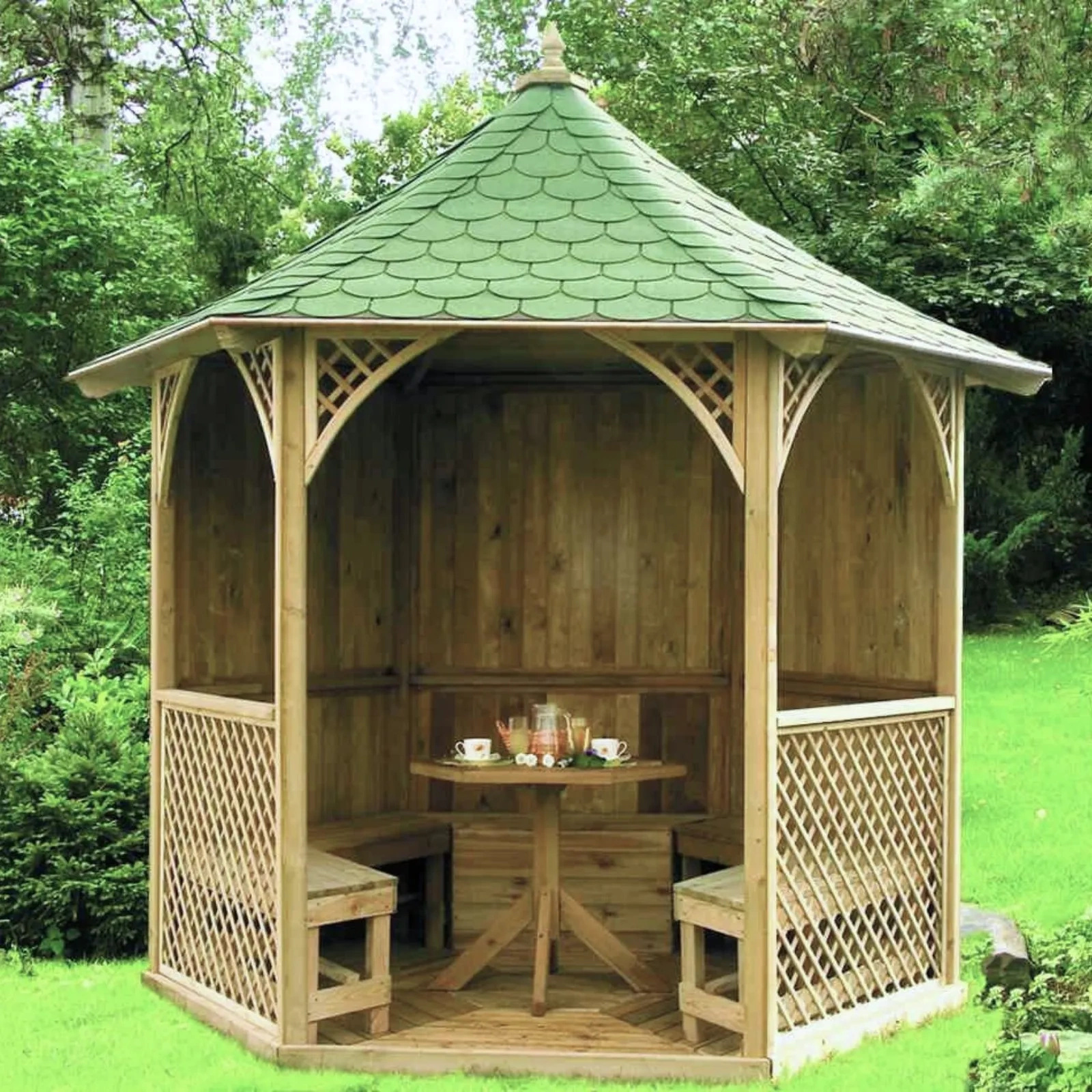 Vivaldi Gazebo Medium \ Green | Garden Buildings \ Gazebos | Jagram ...